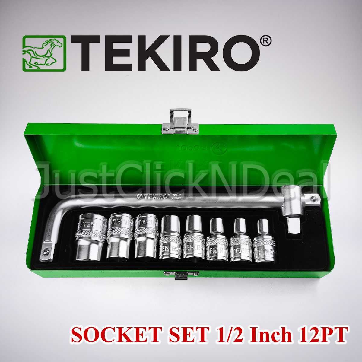 Jual Tekiro Kunci Sock Socket Set 1/2 Inch 12PT 8-24 mm 10 pcs