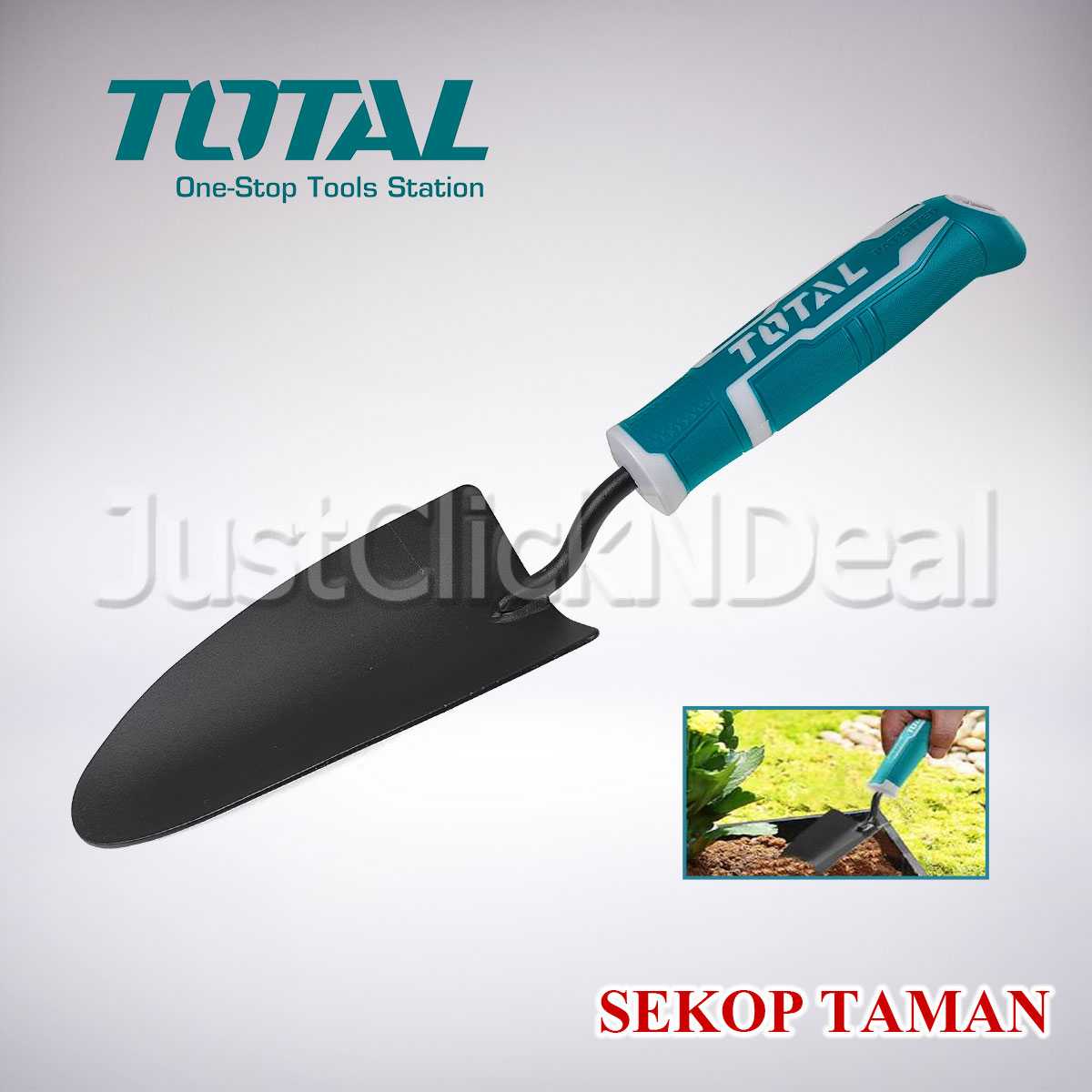 Jual TOTAL Sekop Sendok Taman Gali Tanah Mini Gagang Karet 340