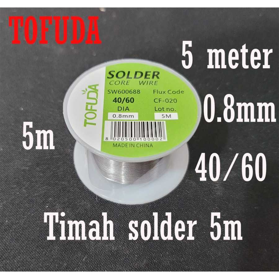 Jual timah solder 5 meter 0.8mm tofuda - timah roll gulung