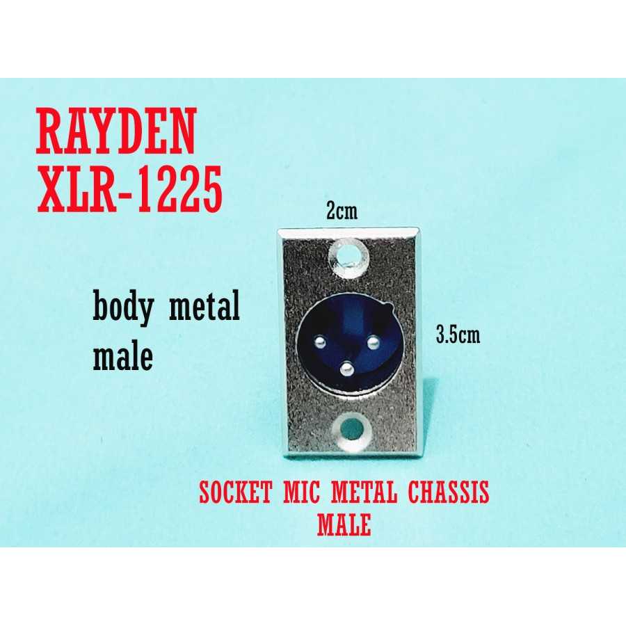 Jual Rayden XLR1225 Soket MIC male body chassis box canon jack