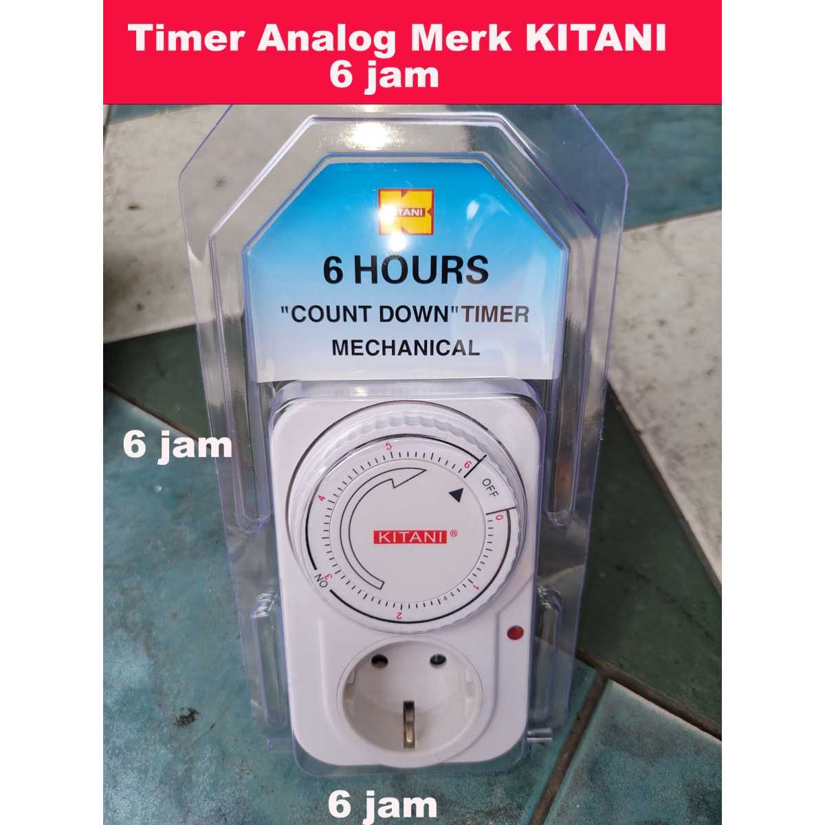 Jual kitani STOP KONTAK TIMER 6 jam / TIMER STOPKONTAK analog