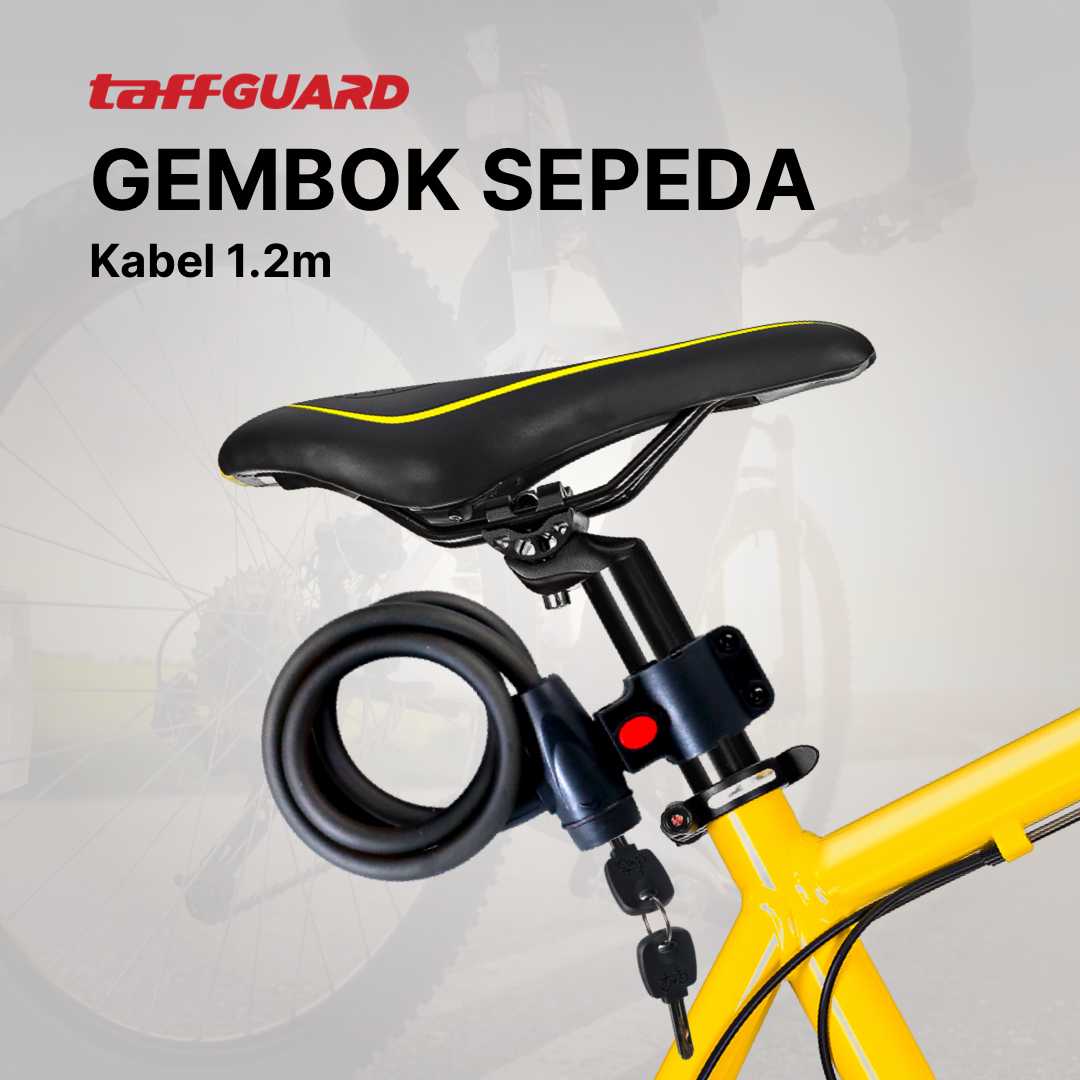 Jual TaffGUARD Gembok Sepeda Kabel Bicycle Safety Security Lock