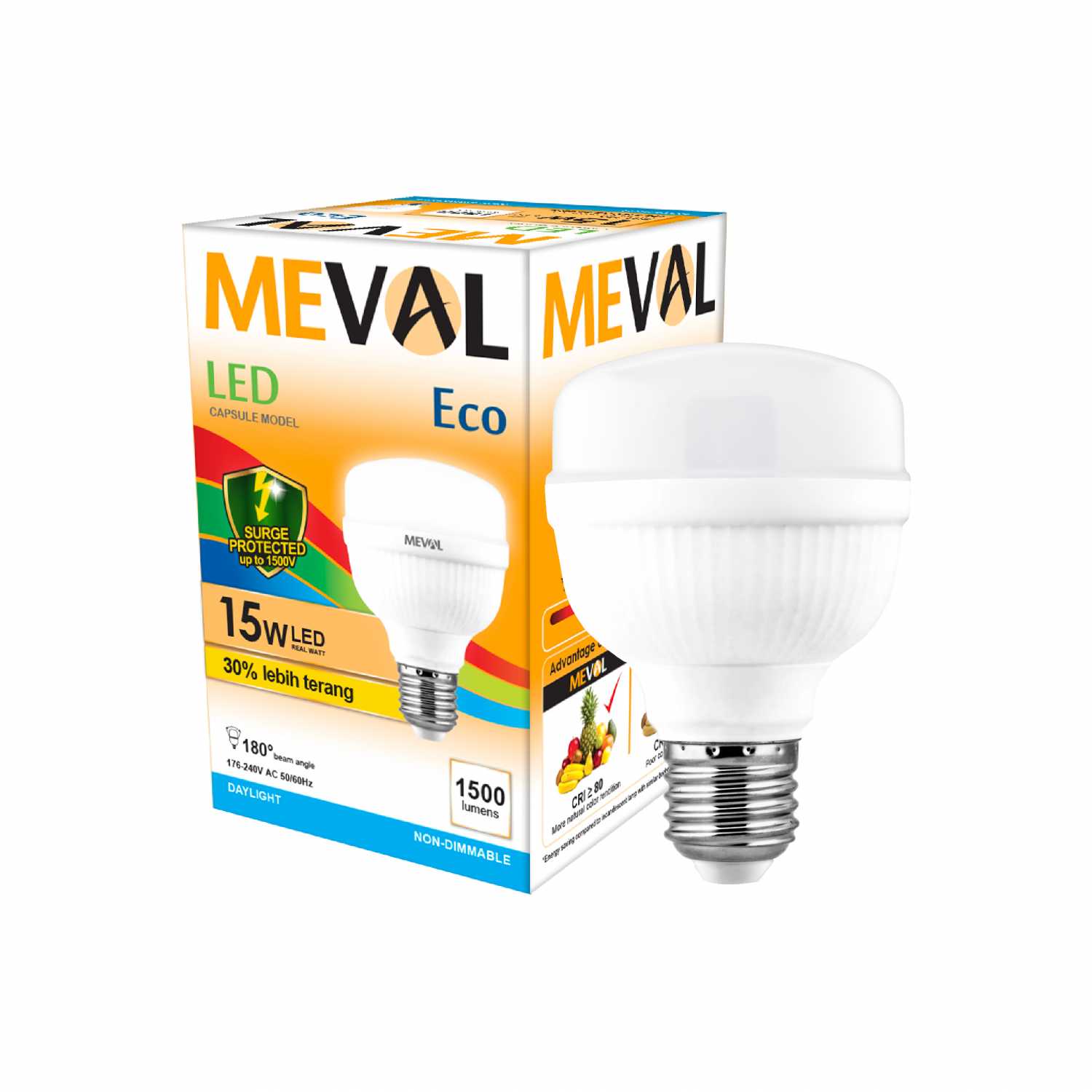 Jual MEVAL - LED Kapsul ECO 15W - Putih | Jakmall.com