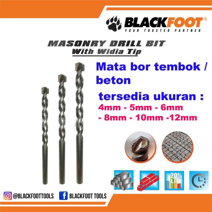 Jual BLACKFOOT - MATA BOR BETON TEMBOK 4mm s/d 12mm (MASONRY