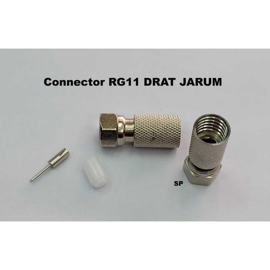 Jual Konektor Jack RG11 Drat + Jarum SP - Connector drat F7C