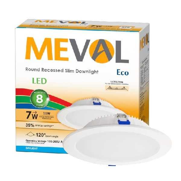 Jual MEVAL - 3" LED High Power Downlight ECO 7W - Putih | Jakmall.com
