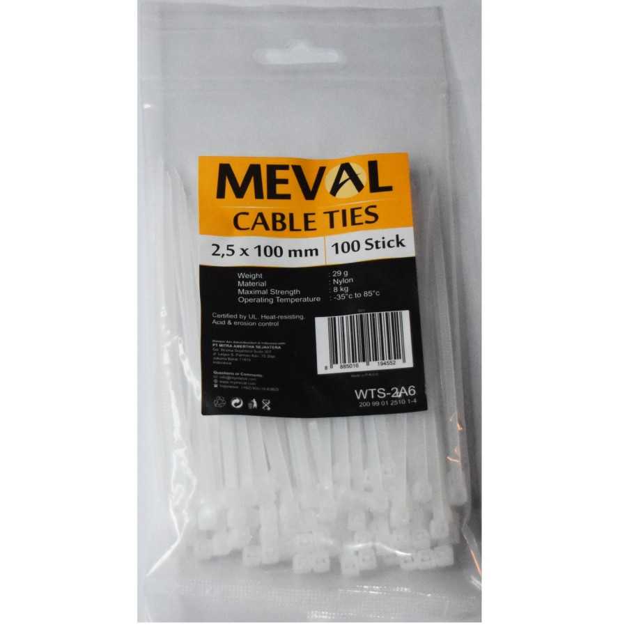 Jual MEVAL - Kabel Ties 2,5mm Cable Ties 10cm, Putih | Jakmall.com