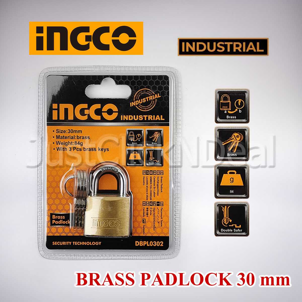 Jual Ingco Brass Padlock 30 40 50 60 70 mm Gembok Pintu Pagar