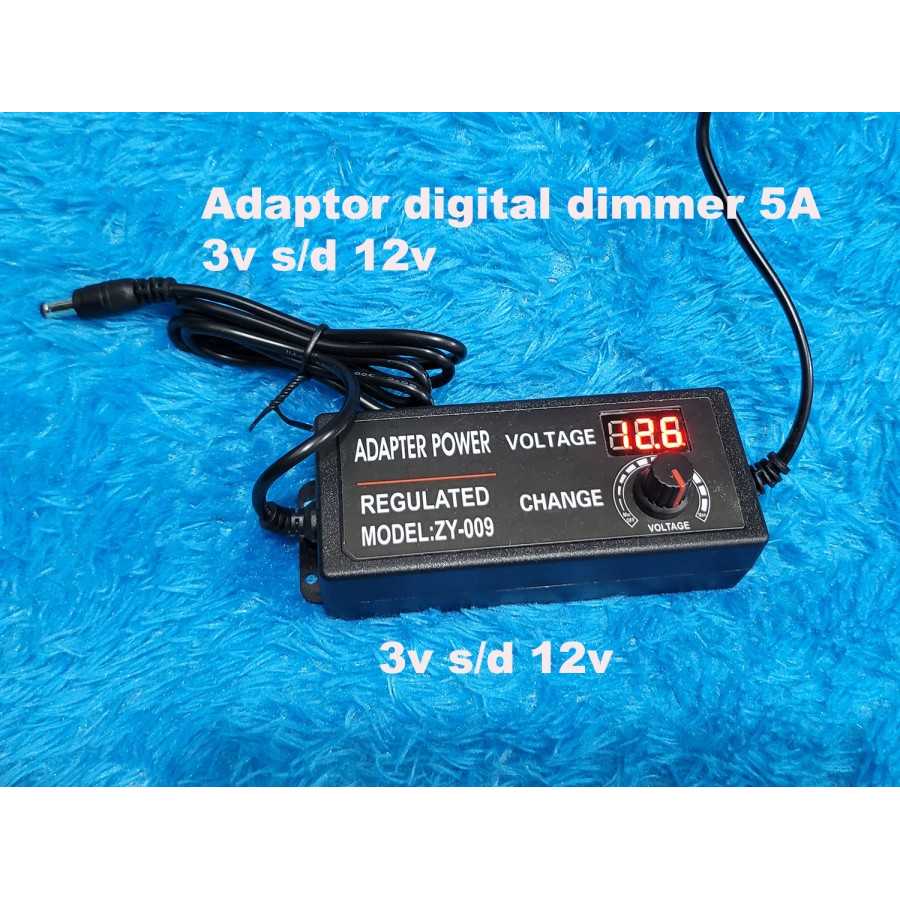 Jual adaptor digital dimmer 5A 3v s/d 12v Adjustable Power