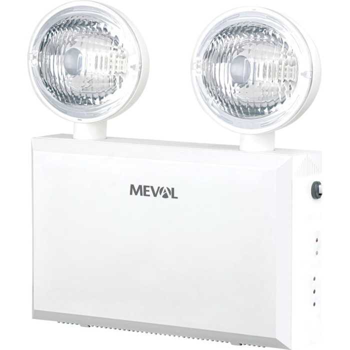 Jual MEVAL - Lampu Emergency Compact Twin Head 2x4W - Putih