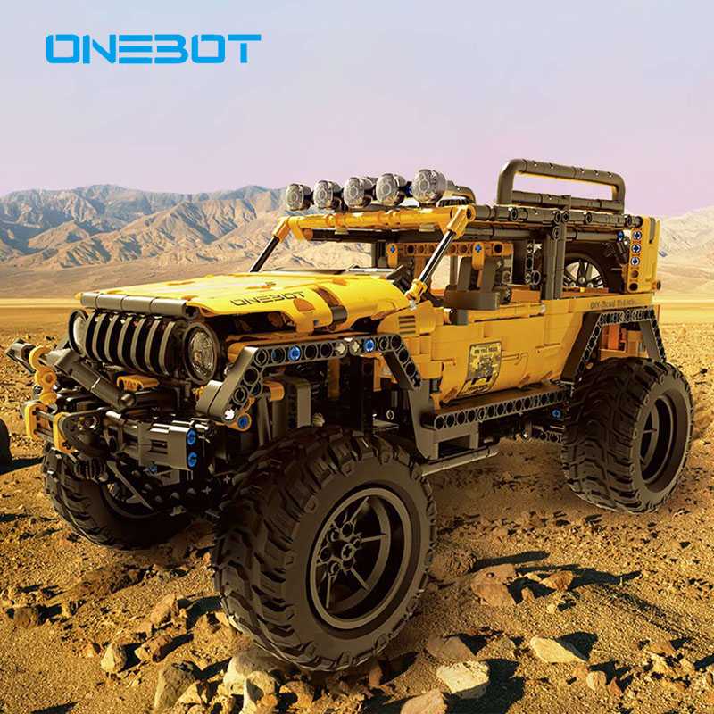 Jual ONEBOT Mainan Mobil Off Road 1:10 LEGO 1600 Building Blocks