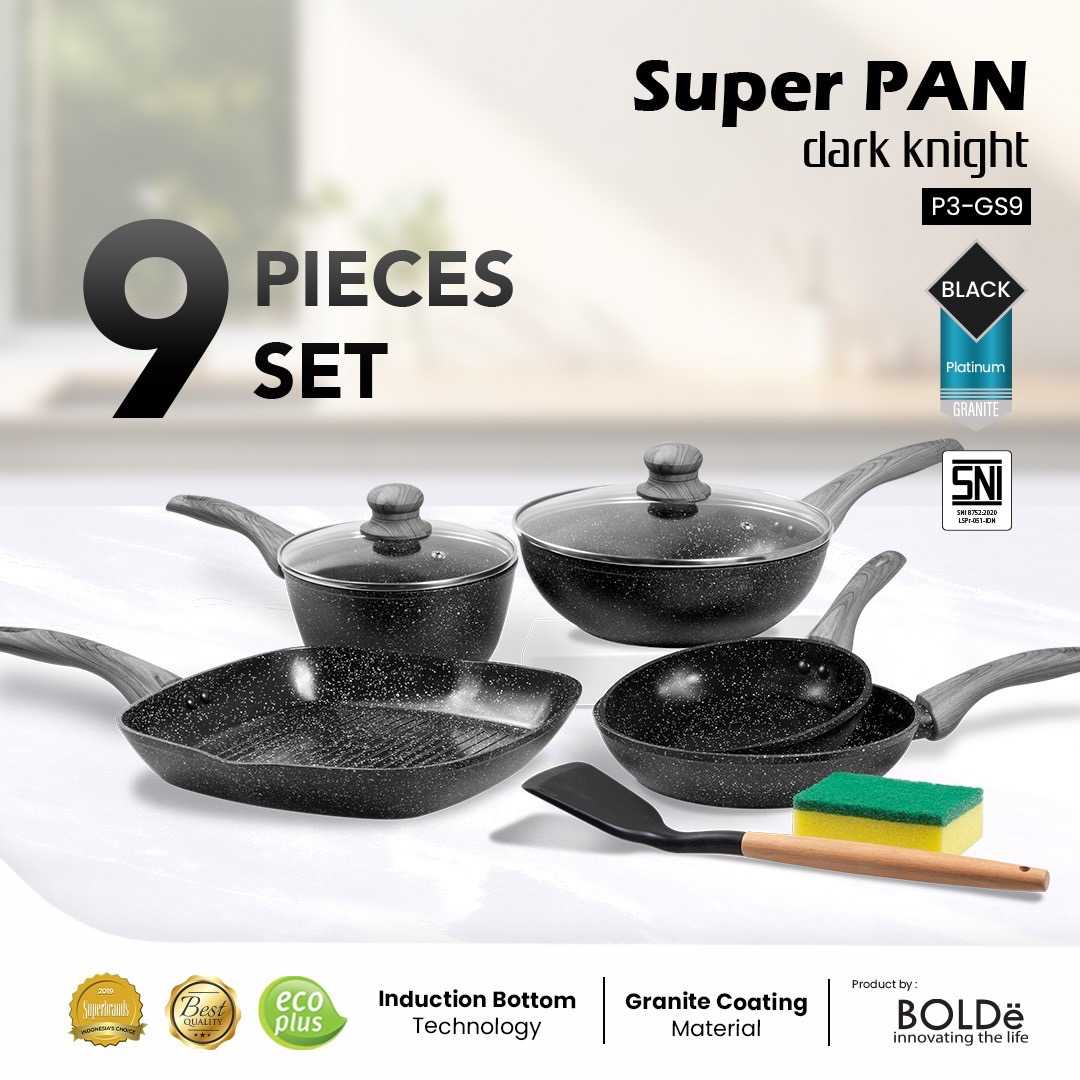 Jual BOLDe Super Pan 9 pcs Set Dark Knight | Jakmall.com