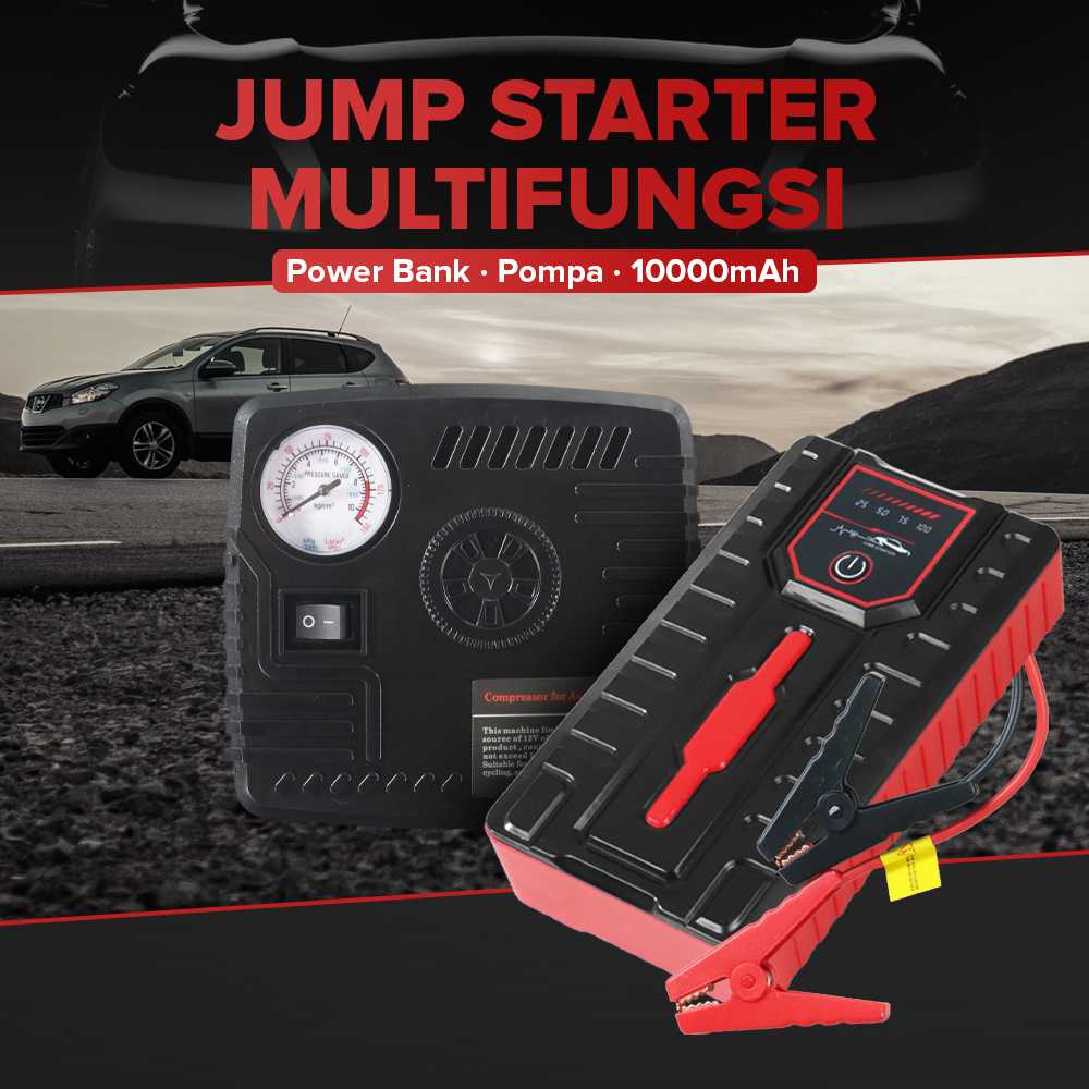 Jual JXIANG POWER Jump Starter Luxury Power Bank Pompa USB 12V