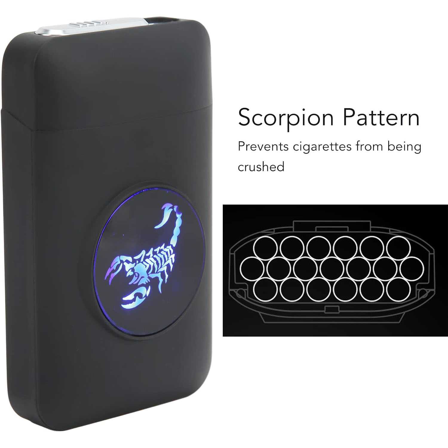 Jual Kotak Rokok Cigarette Case LED with Korek Api Elektrik