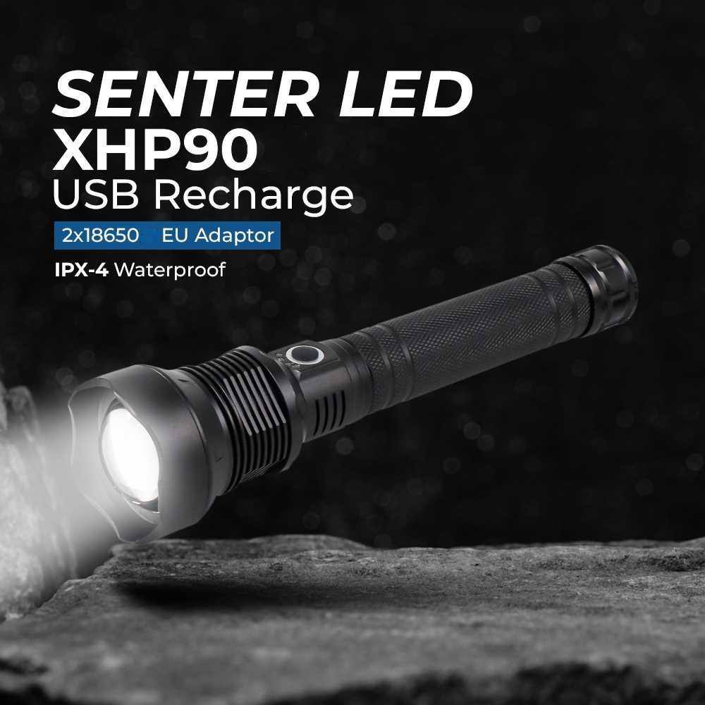 Jual TaffLED Senter LED USB Rechargeable Flashlight Waterproof