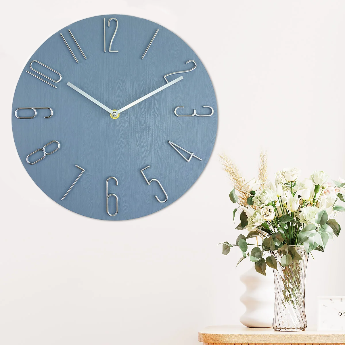 Jual Mizhi Jam Dinding Bulat Quartz Frameless Wall Clock Round