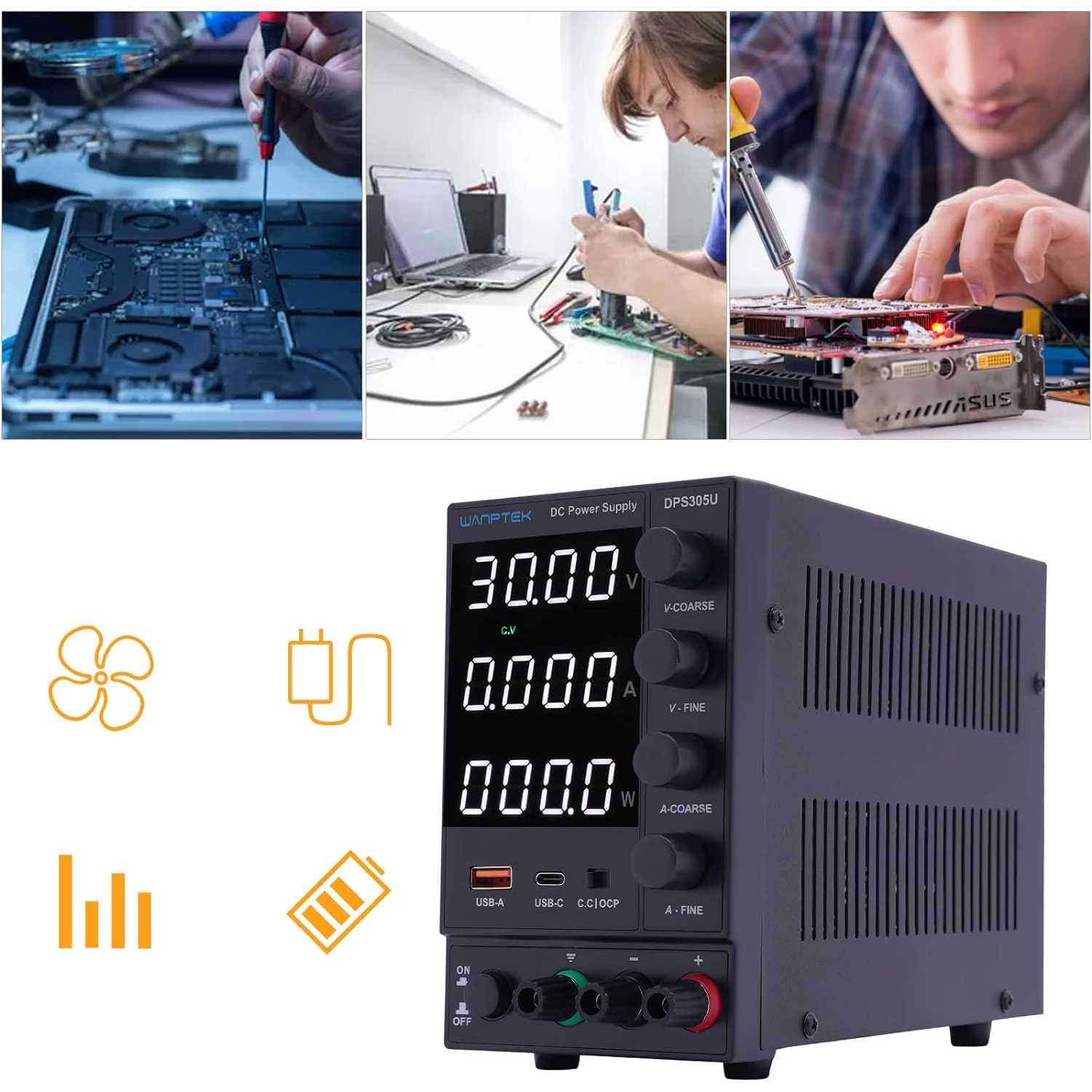 Jual WANPTEK Adjustable Power Supply DC Regulated Digital