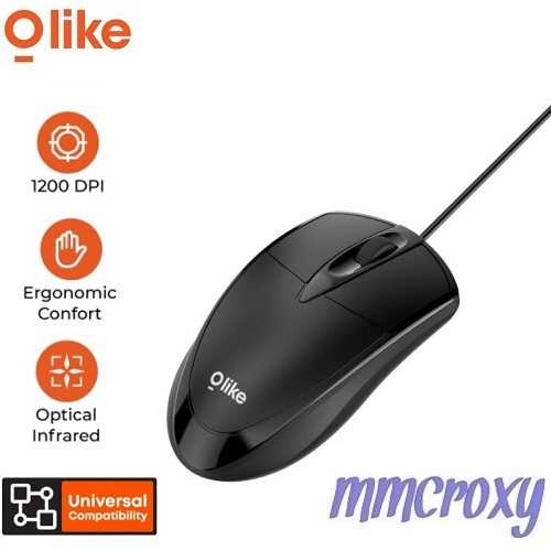 Jual Olike M102 Mouse Optical Ergonomic Wired USB 1200DPI Mouse