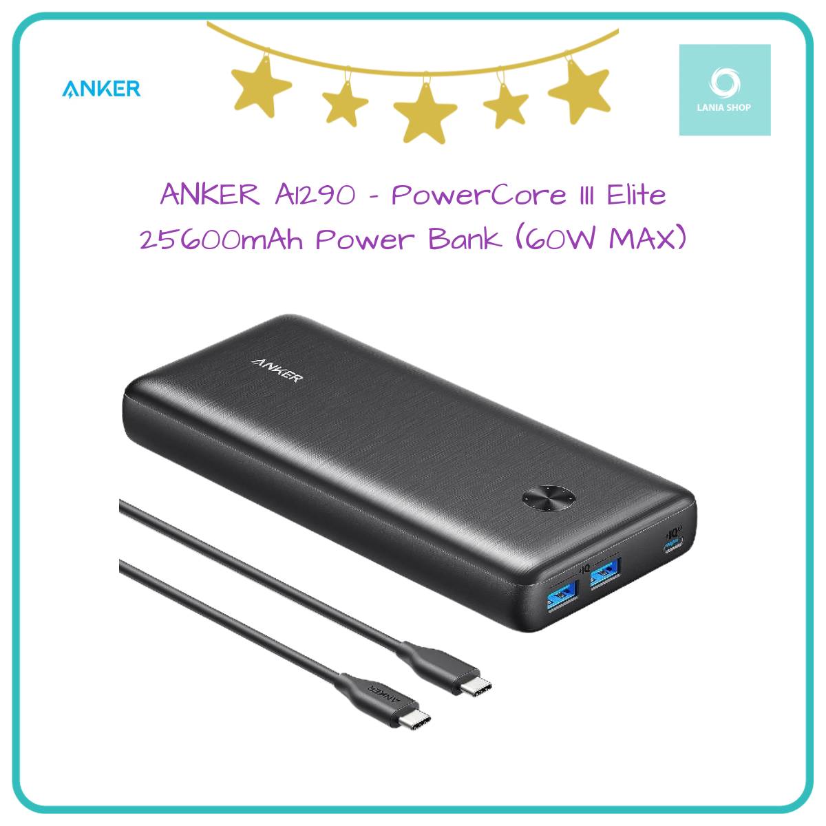 Jual ANKER A1290 - PowerCore III Elite - 25600mAh Power Bank