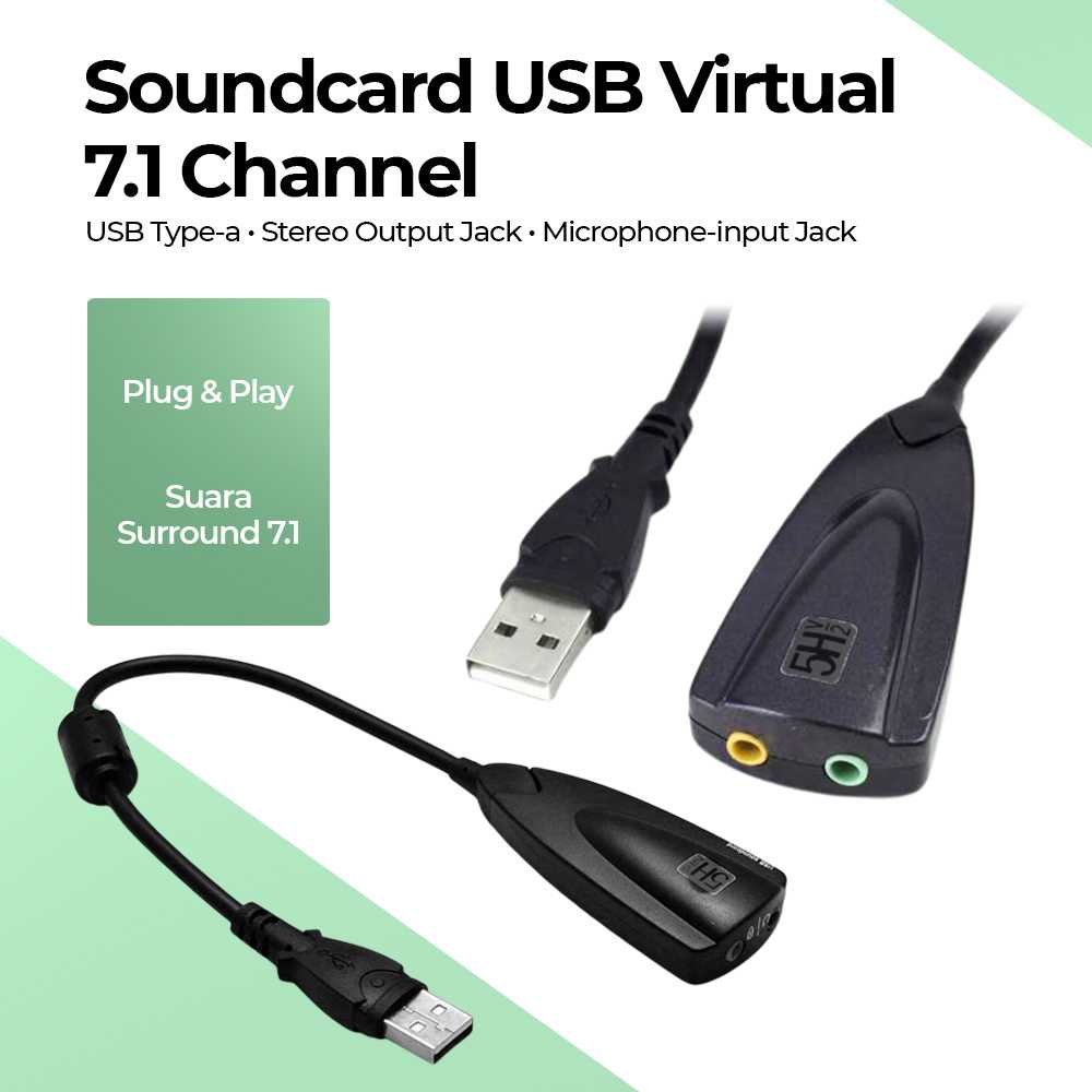 Jual Soundcard USB Virtual 7.1 Channel dengan Chipset China
