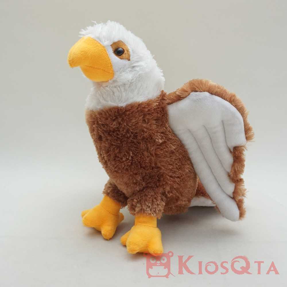 Jual boneka burung elang eagle bulu coklat muda medium OKT