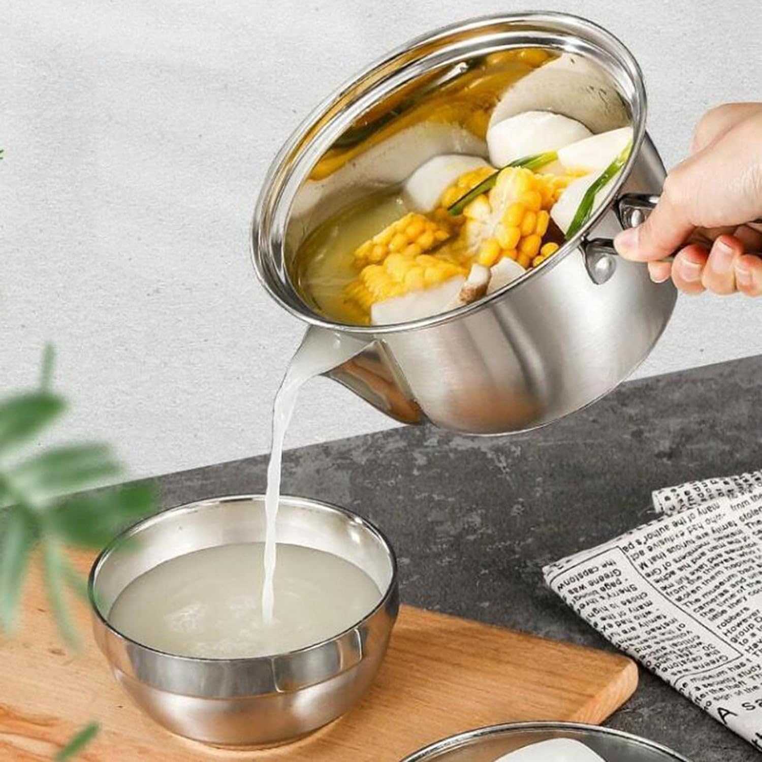 Jual XINBA Panci Sup Stainless Steel Soup Pot with Oil Separator