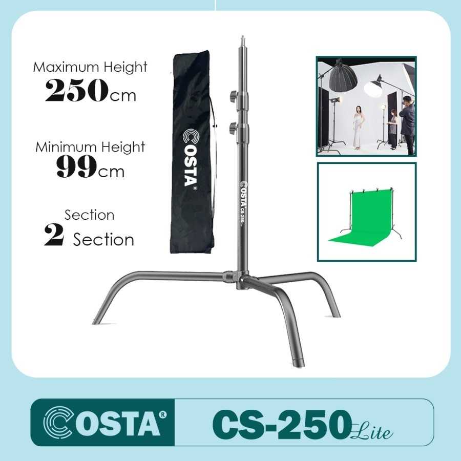 Jual COSTA CS-250 Lite C-Stand Aluminium Alloy Studio Light Stand