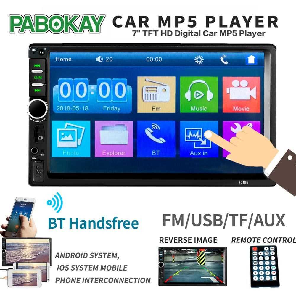 Jual Pabokay Head Unit Tape Mobil 2 DIN Car MP5 Player Plug ISO