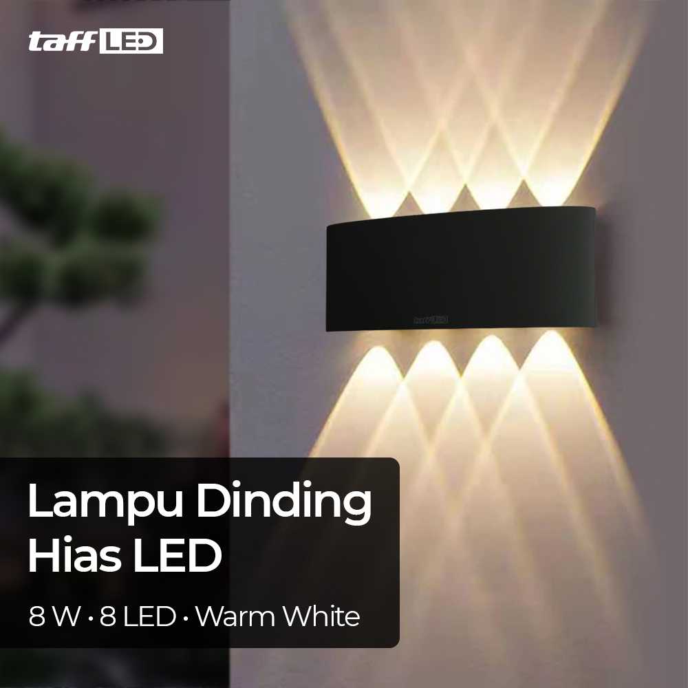 Jual TaffLED Lampu Dinding Hias LED Indoor Plastic 8 W 8 LED