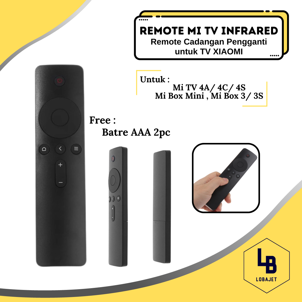 Jual Remote Mi TV INFRARED - Remote Cadangan Pengganti untuk TV