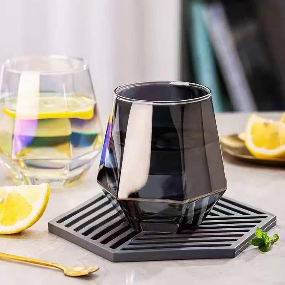 Jual Gelas Cangkir Coffee Milk Tea Diamond Crystal Glass Cup