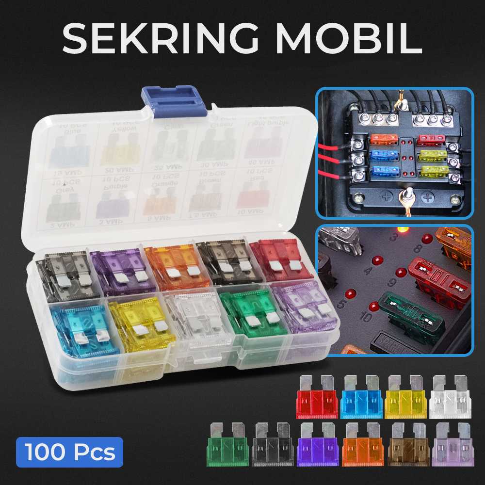 Jual OCKIC Sekring Mobil Set Auto Blade Type Car Fuses with Box
