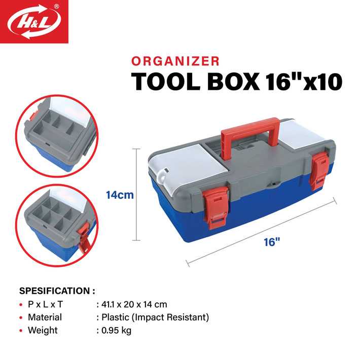 Jual HL Tool Box 16 Inch Toolbox 16Inchx10 | Jakmall.com