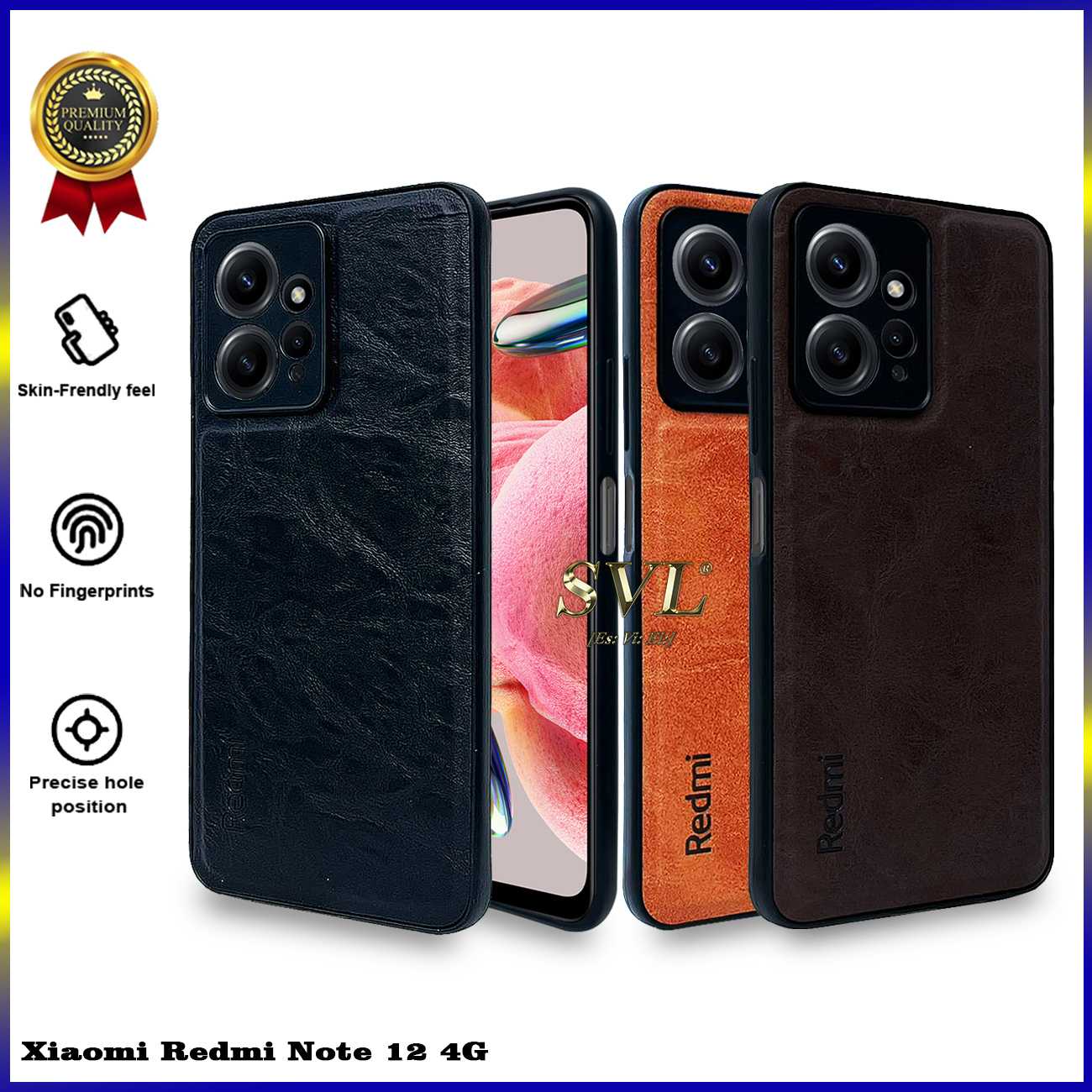 Jual Xiaomi Redmi Note 12 4G Premium SVL Leather Hybrid Case