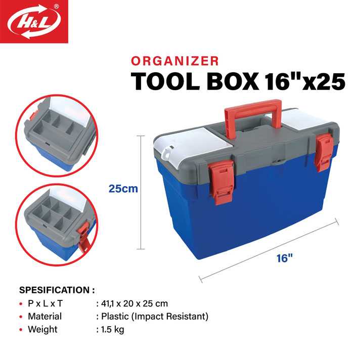 Jual HL Tool Box 16 Inch Toolbox 16Inchx25 | Jakmall.com