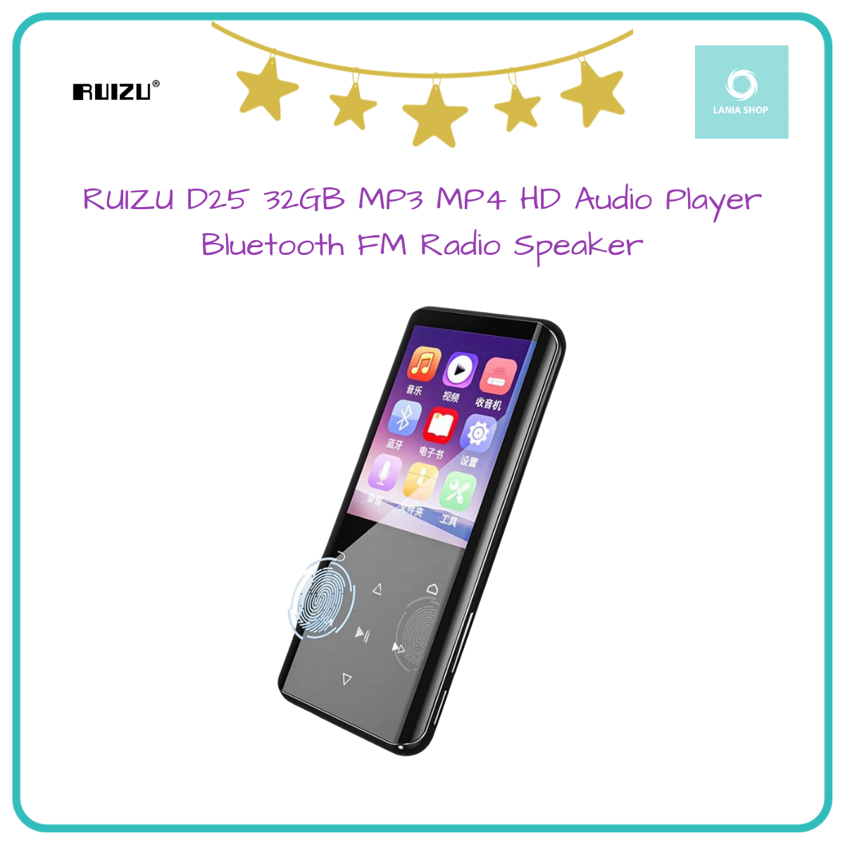 Jual RUIZU D25 32GB MP3 MP4 HD Audio Player Bluetooth FM Radio