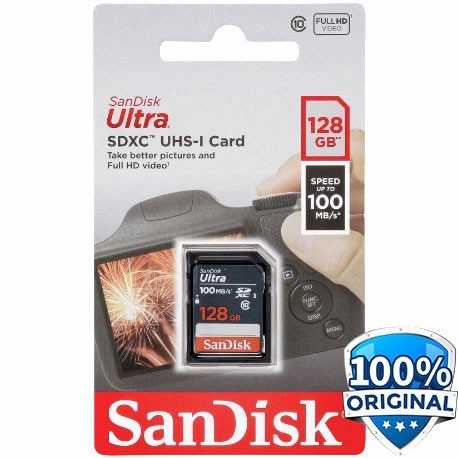 Jual SanDisk Ultra SDHC Class10 128 Gb 128GB 100 Mb/s Memory