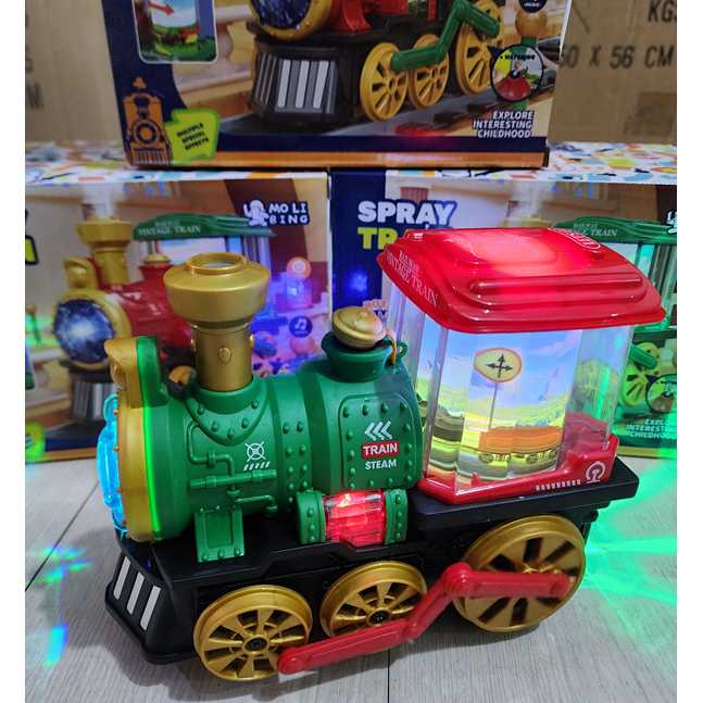 Jual MAINAN KERETA API LOCOMOTIF CEROBONG ASAP SPRAY TRAIN