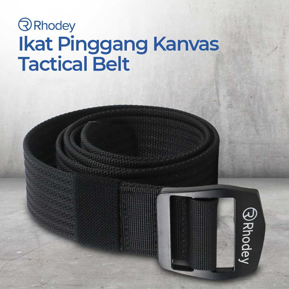Jual Rhodey Gesper Tali Ikat Pinggang Pria Kanvas Tactical Belt