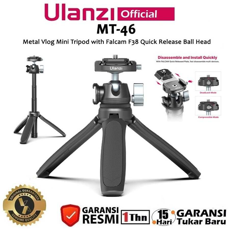 Jual Ulanzi MT-46 Metal Vlog Mini Tripod with F38 Falcam Quick