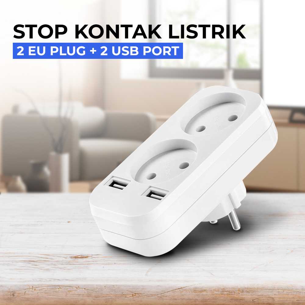Jual Wallpad Stop Kontak Listrik Safety Power Wall 2 EU Plug dan