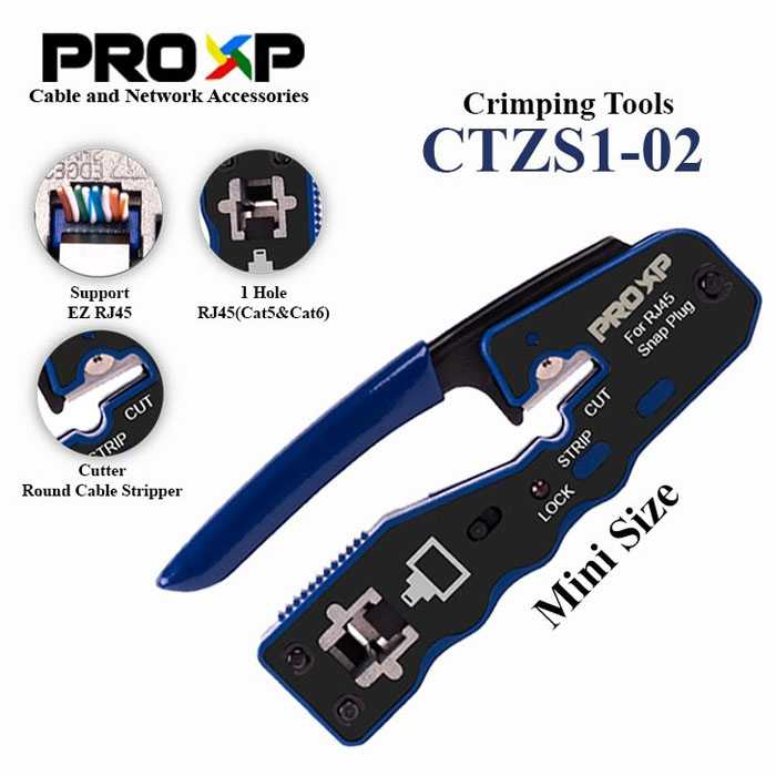 Jual PROXP CTZS1-02 Crimping Tools RJ45 UTP Cat5e Cat6 | Jakmall.com