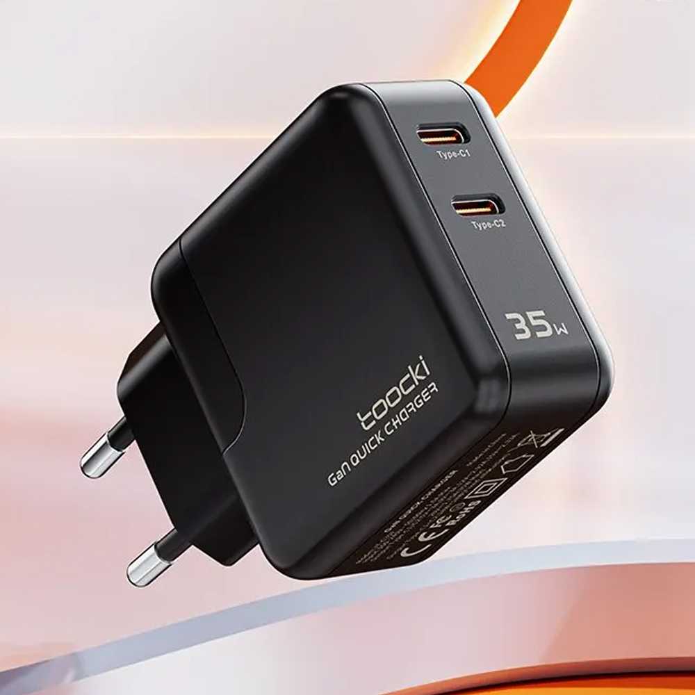 Jual Toocki Kepala Charger USB Fast Charging Dual Port PD 3.0