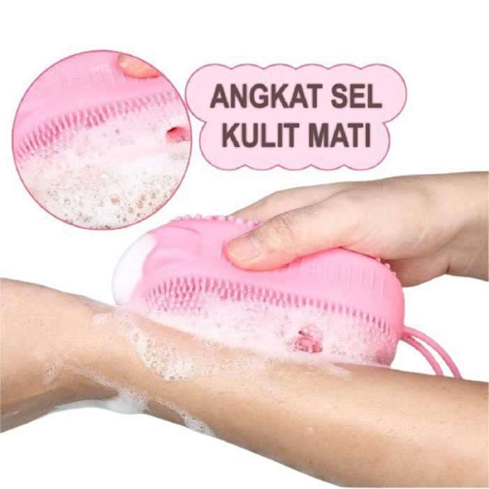 Jual Sikat Mandi Spons Silikon Sabun Cair dan Batang Bath Brush