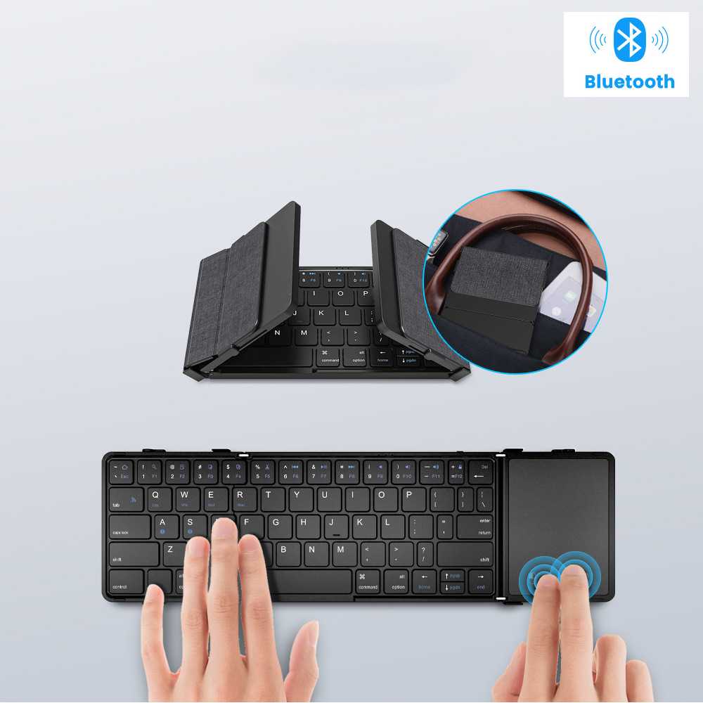 Jual AVATTO Keyboard Wireless Bluetooth Foldable Rechargeable
