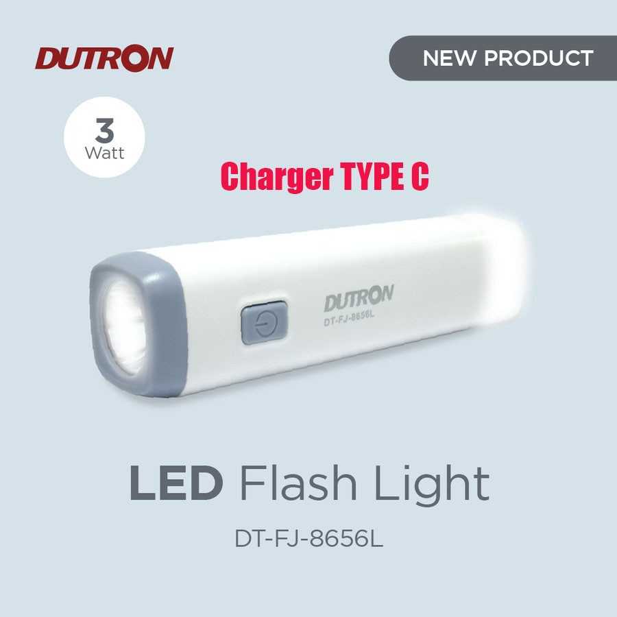Jual DUTRON 8656L Senter Mini Pocket LED Flashlight 3W + 4 LED