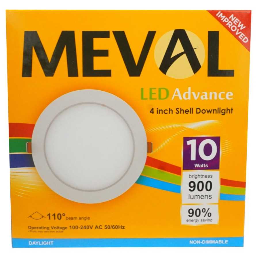 Jual Meval - Lampu LED Downlight Shell 4 inch 10W - Round, 6500K