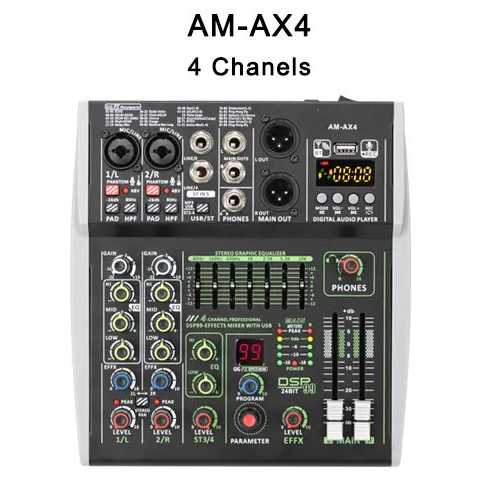 Jual LOMEHO Mixer Audio Digital 4 Channel DSP 99 Effects | Jakmall.com