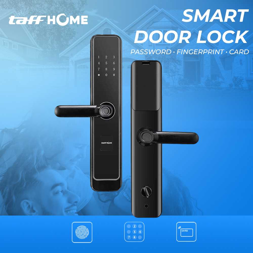Jual TaffHOME Smart Door Lock Password Fingerprint Card RFID