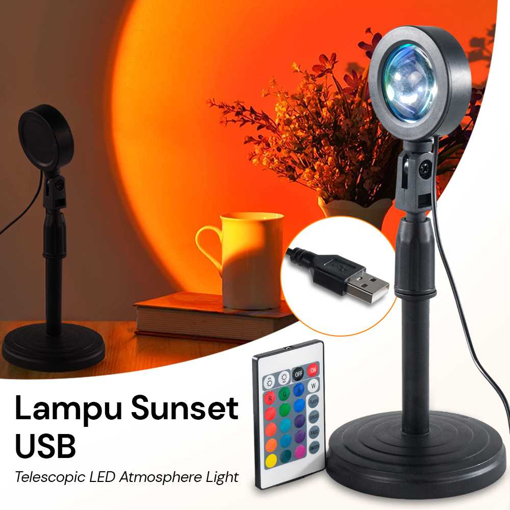 Jual LTOON Lampu Sunset USB Telescopic LED Atmosphere Light